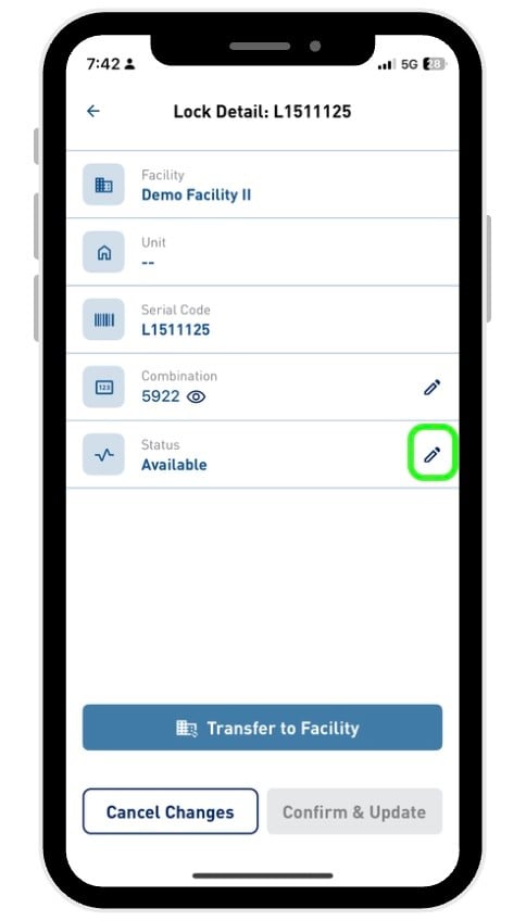 Assign or Edit a Lock